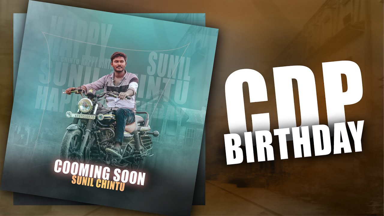 create birthday cdp || photoshop editing - YouTube