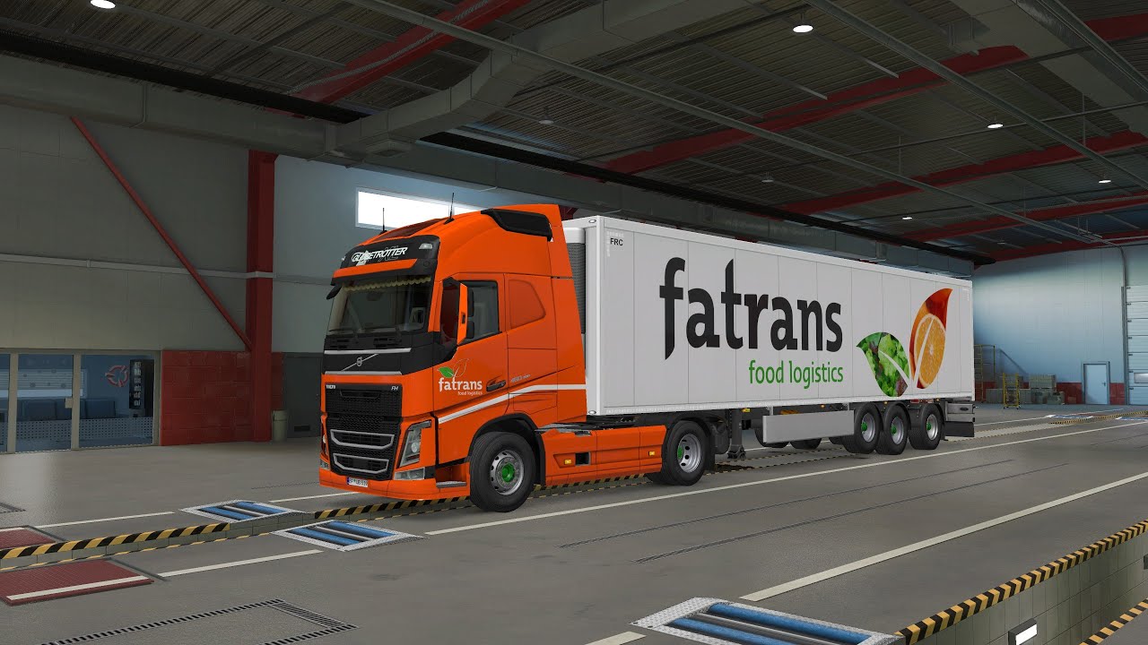 Een rondje in ETS2 met mijn eigen Fatrans vrachtwagen - YouTube
