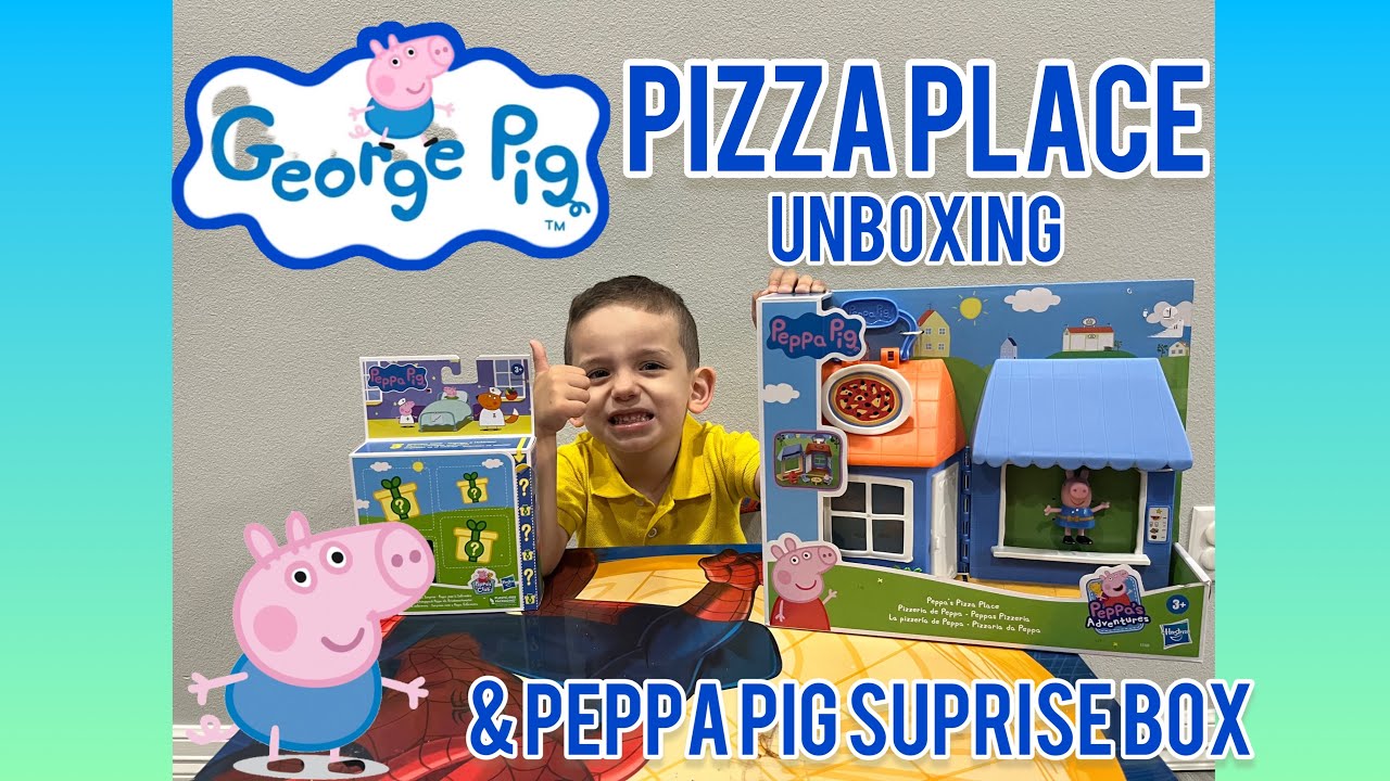 George Pig Pizza Place Unboxing | Peggy Pig Toys | Peppa Suprise - YouTube