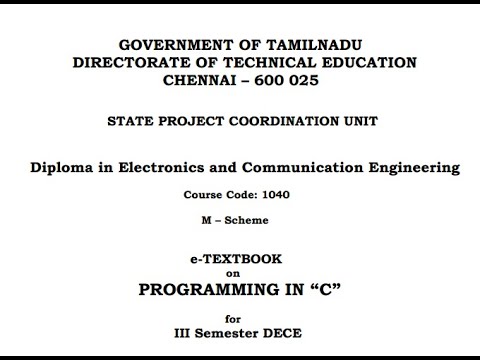 PROGRAMMING IN C THEORY- GPTC PERUNDURAI- UNIT 1 - YouTube