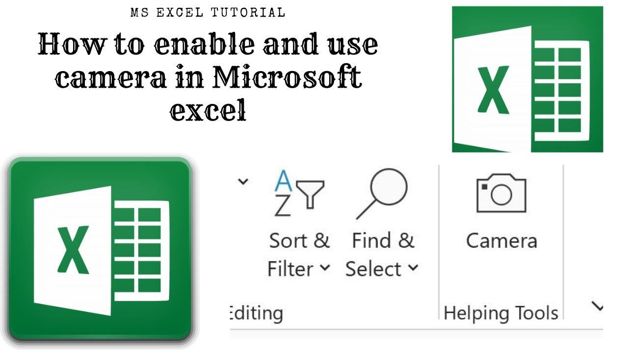 How to enable and use camera in Microsoft excel - YouTube