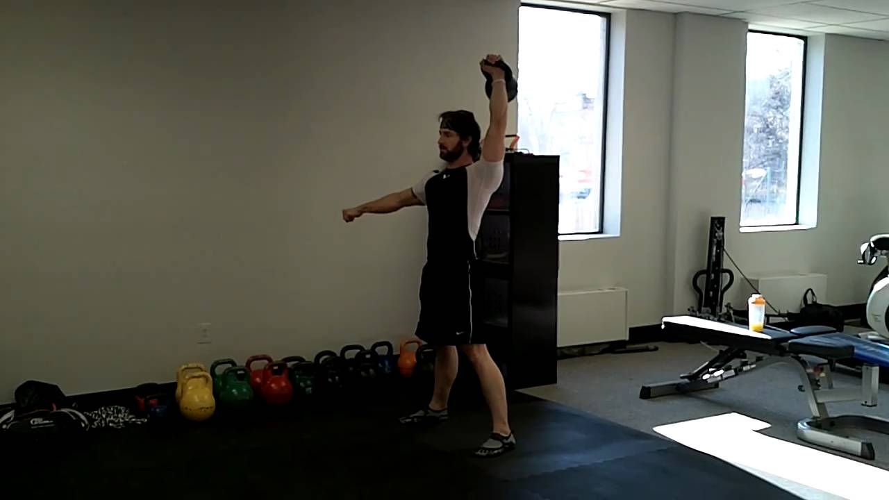 Single Arm Kettlebell Clean & Press - YouTube