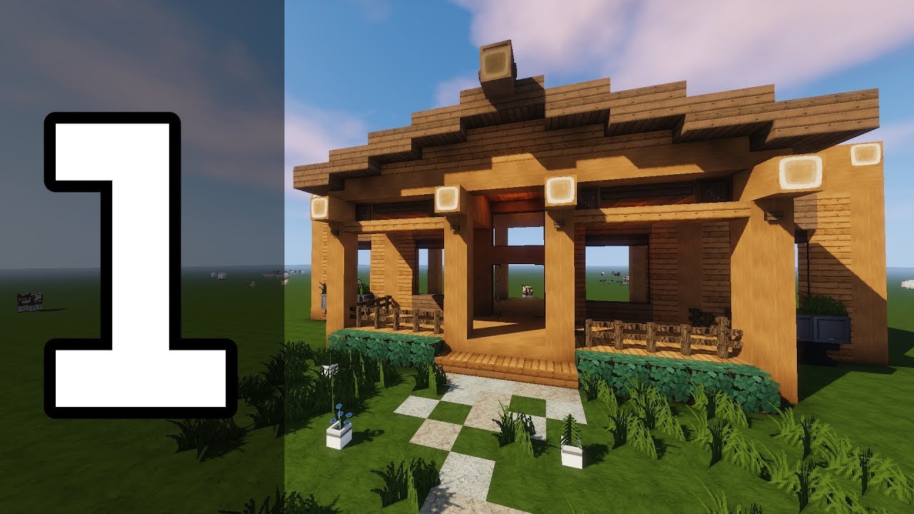 Minecraft - Log Mansion Build (Part 1) - YouTube