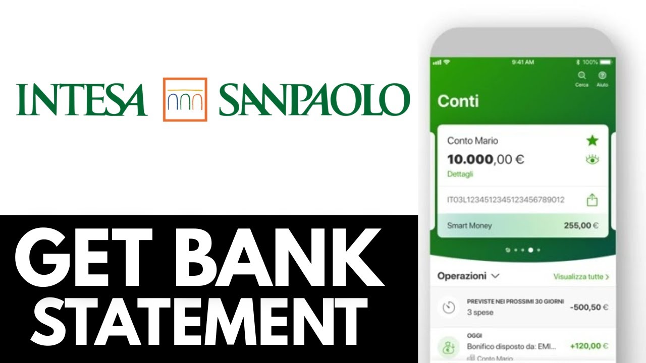 How to get Intesa Sanpaolo bank statement - Easiest Way - YouTube