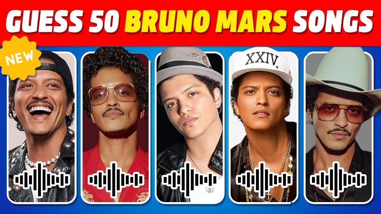 hussleteaking Guess 50 Bruno Mars songs | Guess the song quiz | Bruno ...