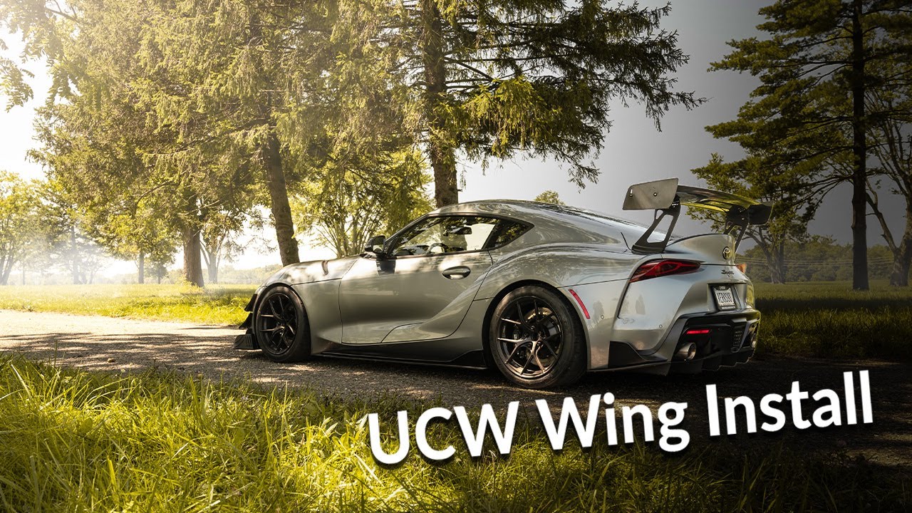 MkV Toyota Supra UCW Rear Wing Kit Installation - YouTube