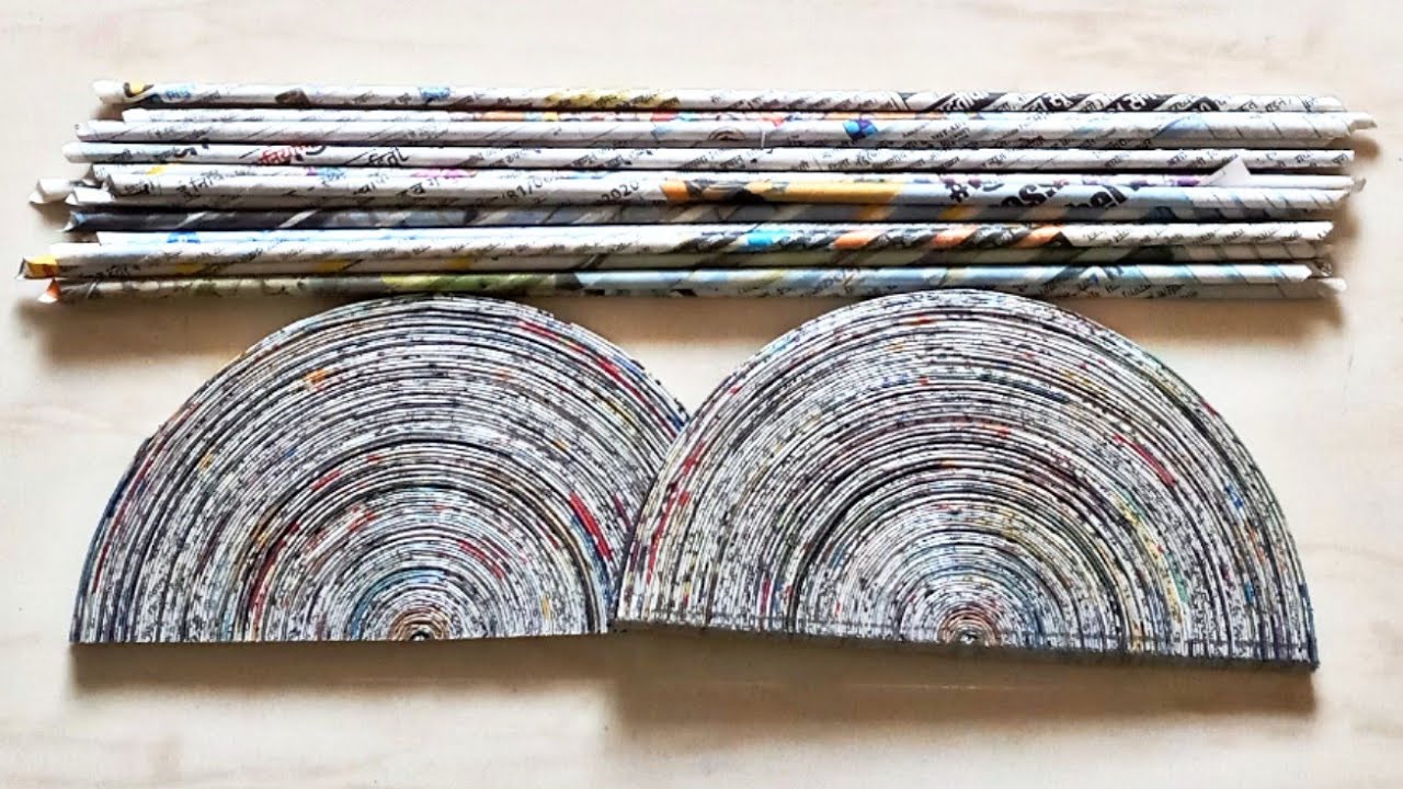 Newspaper craft l best out of Weste newspaper l recyclye newspaper ...