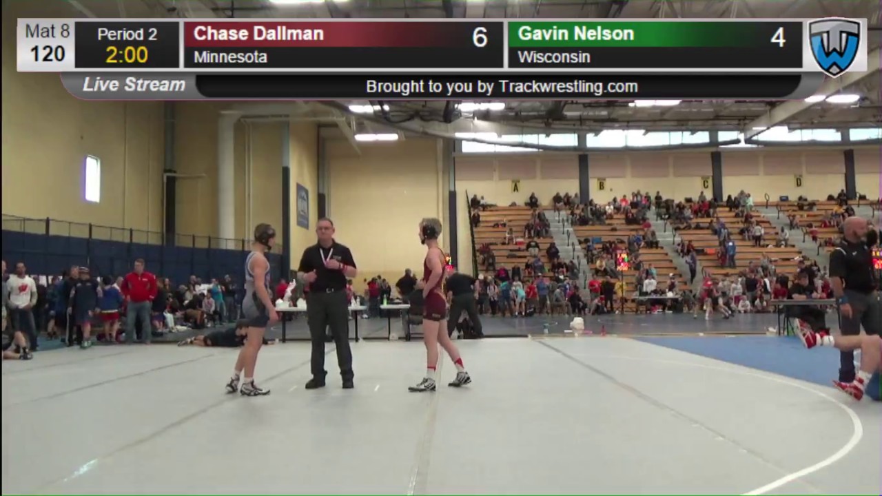 3185 Schoolboy 120 Chase Dallman Minnesota vs Gavin Nelson Wisconsin ...