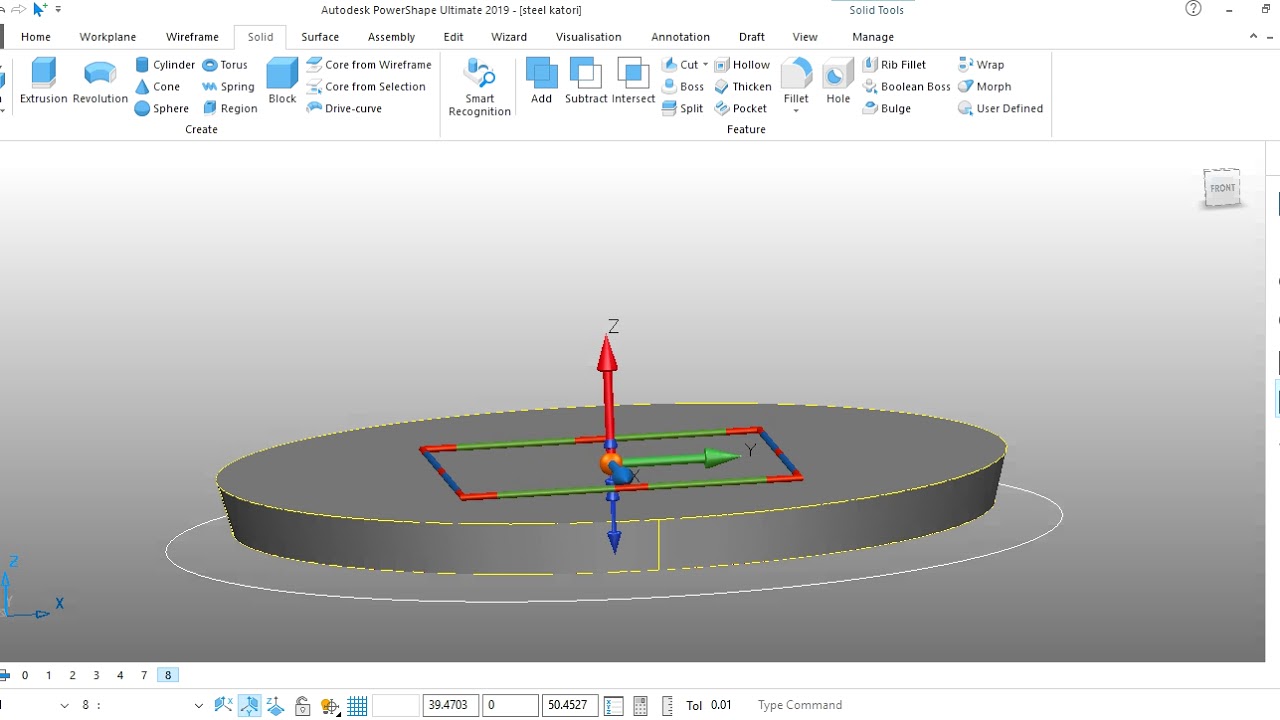 powershape 2019 solid - YouTube