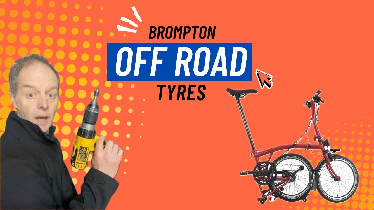 Off road tyres on a Brompton bike. (Schwalbe Winter Spike K-Guard ...