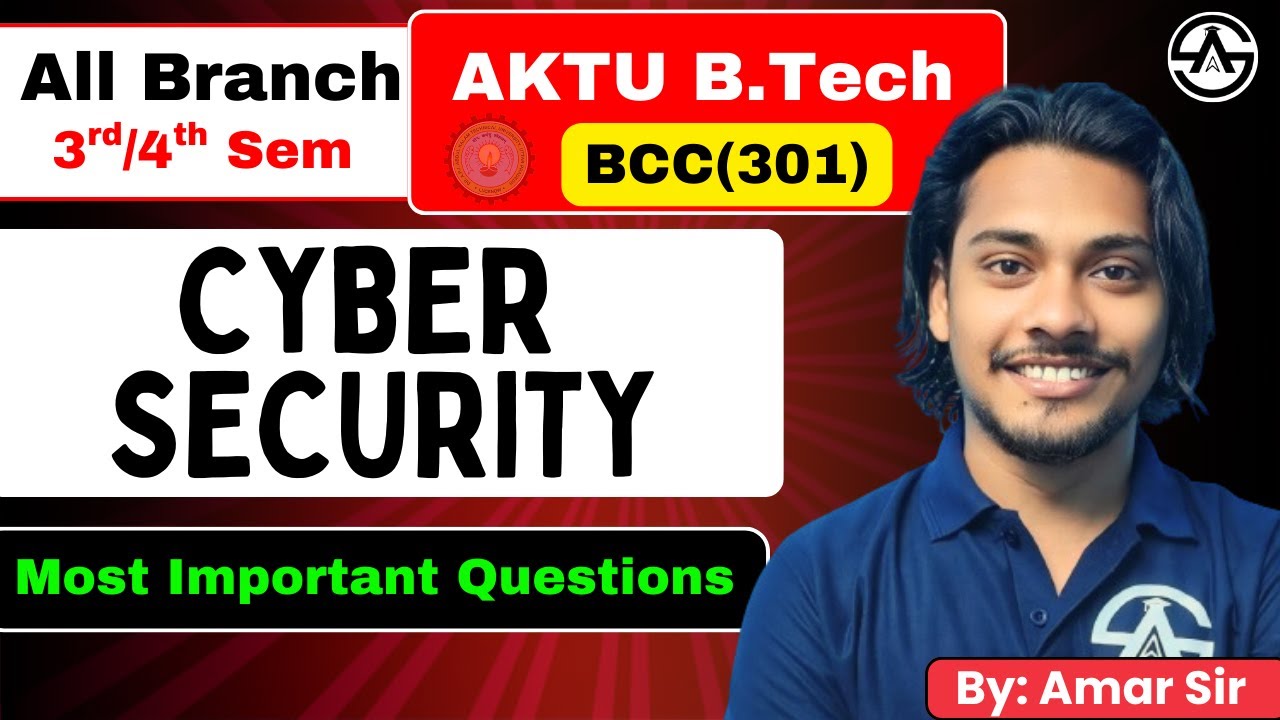 AKTU Cyber Security important Questions | B.tech 2nd Year / MCA 2nd Sem ...