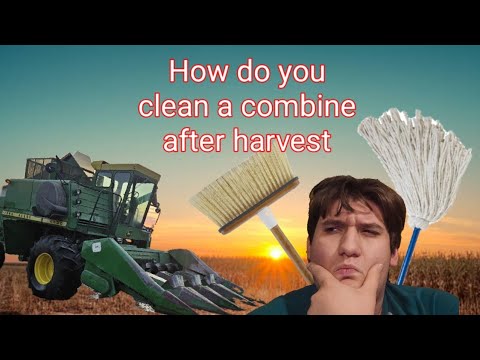 How do you clean a combine after harvest. #harvest2023 - YouTube