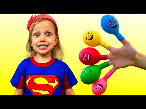Lagu Keluarga Jari Ayah dengan Balon - Lagu Anak-Anak Video Edukasi dari Alex dan Nastya