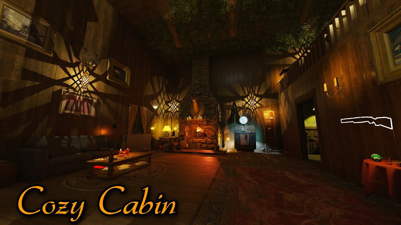 Bo3 New Custom Zombies Cozy Cabin! Find The Shootables - YouTube
