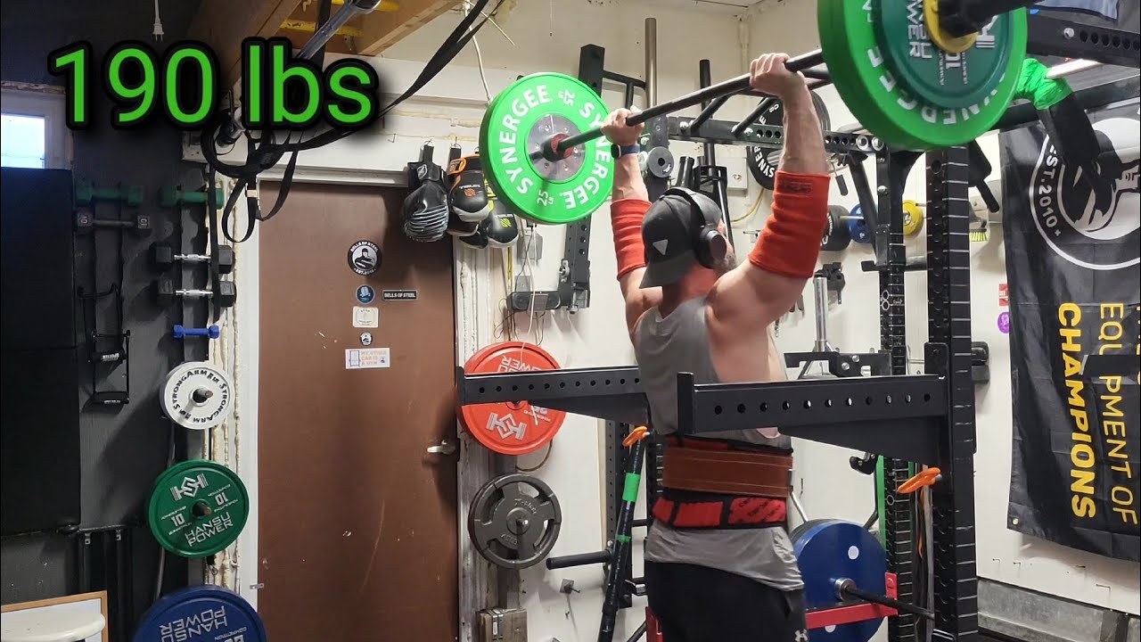 The ROAD TO A 230LB push press. Hitting triples at my bodyweight ...