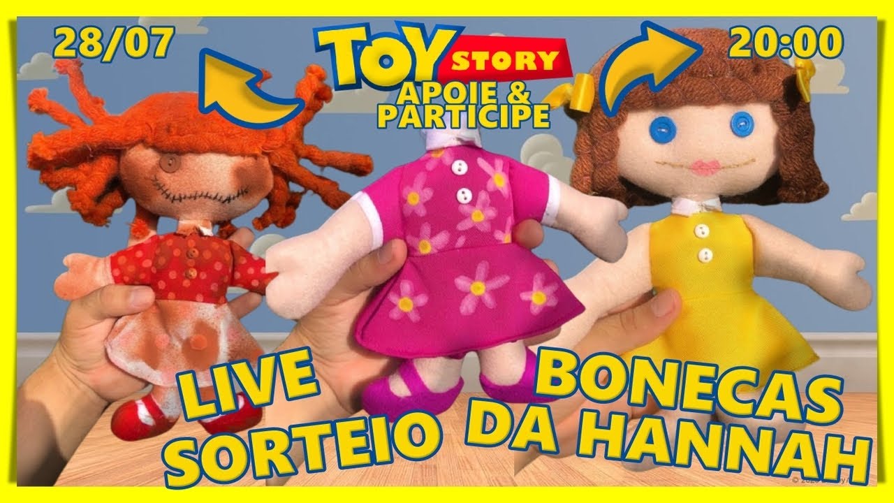 🔴 LIVE: Sorteio das Bonecas da Hannah de Toy Story - Participe e Apoie ...