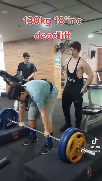 130kg 18°inc deadlift - YouTube