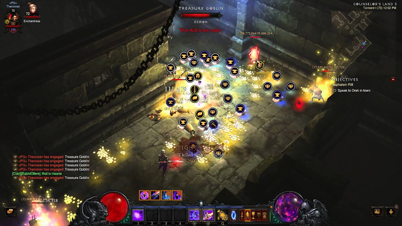 Diablo 3 - Treasure Goblin Rift - YouTube