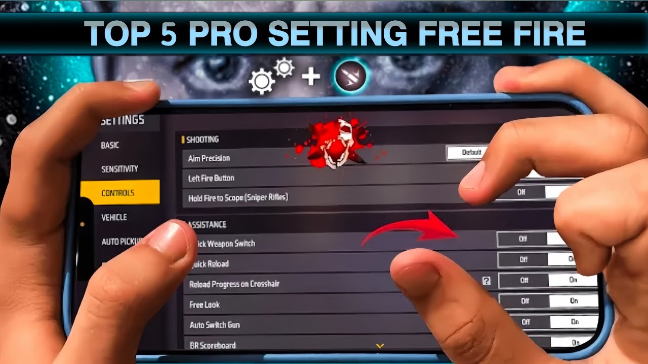Top 5 Pro Settings Free Fire [ Secret ] Sensitivity + Fire Button Size ...