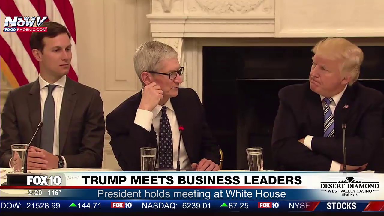 MUST WATCH: Apple CEO Tim Cook Meets With President Trump at White ...