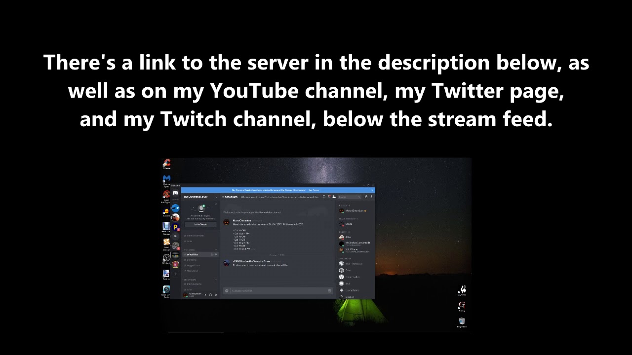 The Chromatic Server, About MCr, and Scheduling! (UPDATE: 10/19/2018) - YouTube