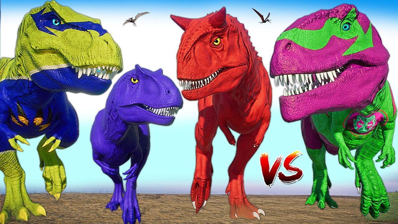 GOKU Indominus Rex Vs Hellboy Allosaurus & Godzilla T-REX Jurassic ...