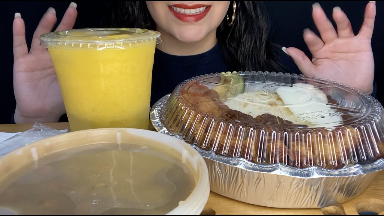 ASMR - Colombian Food: Bandeja Tipica (pork belly, sweet plantain ...