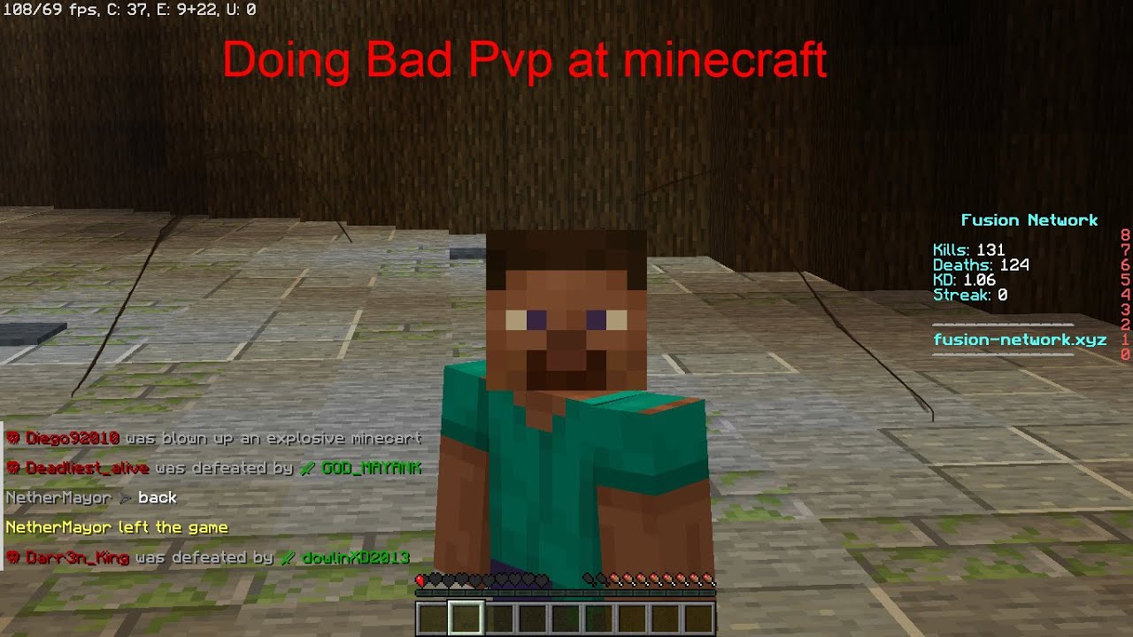Doing bad PvP in Minecraft - YouTube