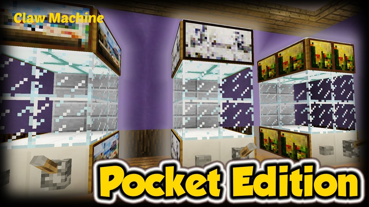 Minecraft - How To Make A Working Claw Machine | Minecraft PE (Pocket ...