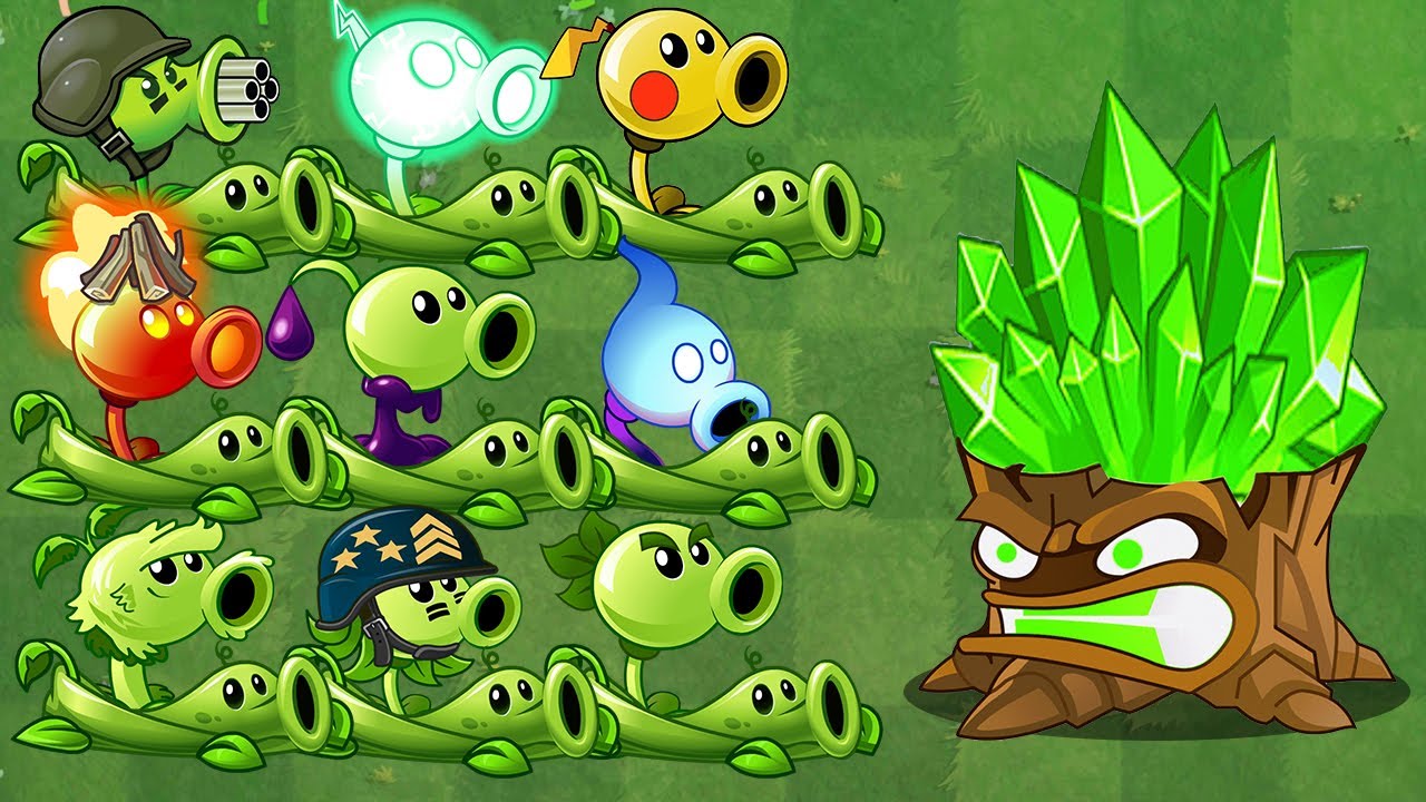 Plants Vs Zombies 2 - Every Peashooter + Pea Vine + Blue Torchwood ...