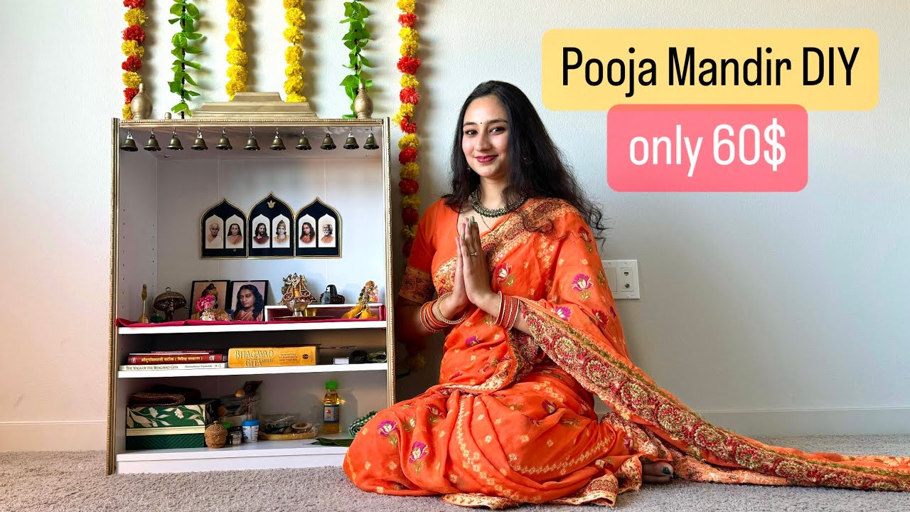 Beautiful DIY Pooja Mandir in USA under 60$ | Budget Friendly | Easy ...