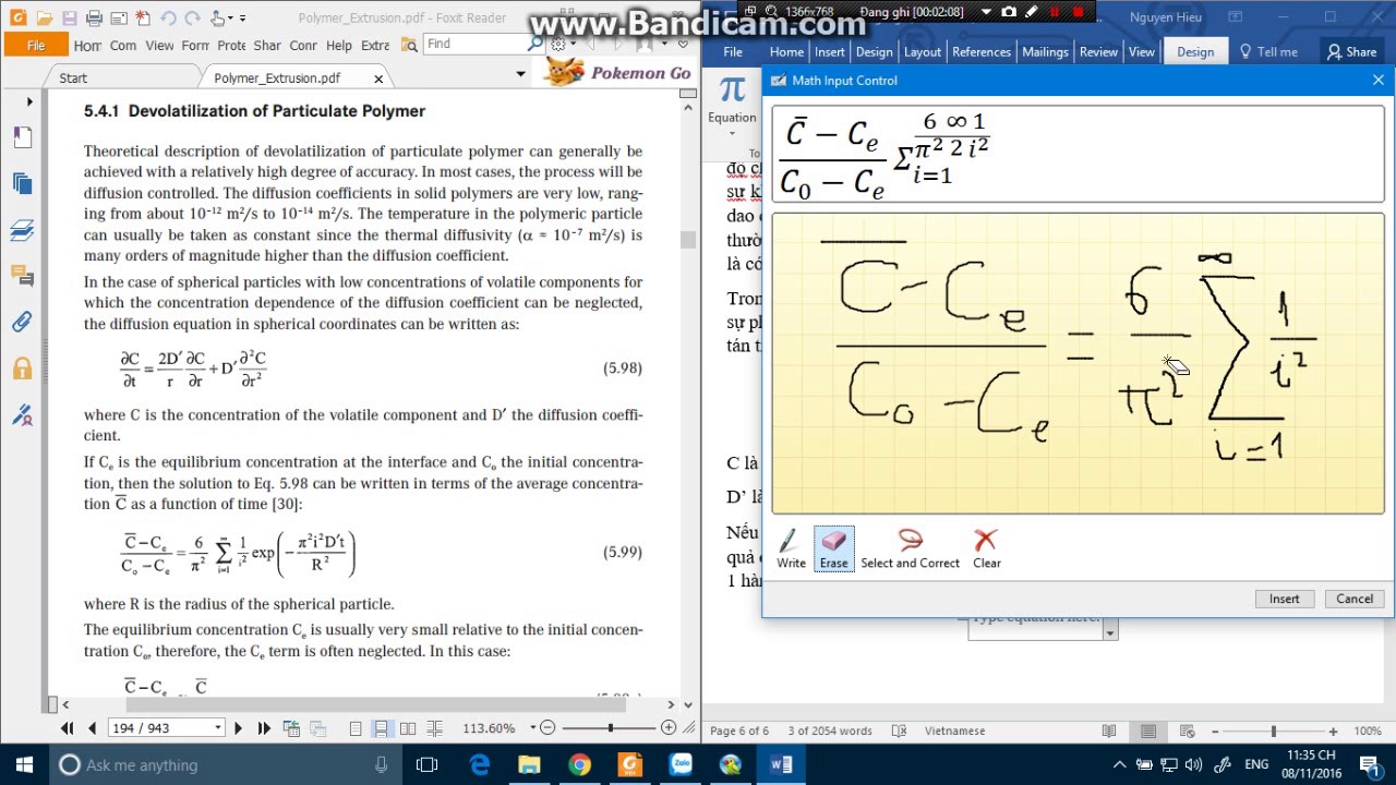 Cách viết công thức bằng chuột trong Word sử dụng Ink Equation - YouTube