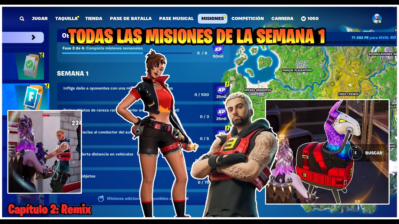 ⚔️FORTNITE - CÓMO COMPLETAR TODAS LAS MISIONES DE LA SEMANA 1 /Capítulo ...