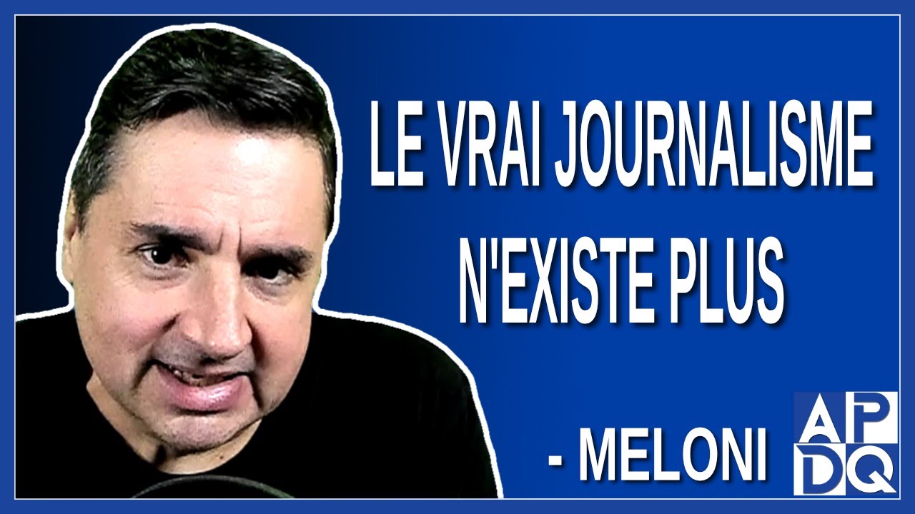 Le vrai journalisme n'existe plus, Dit Philippe Meloni - YouTube