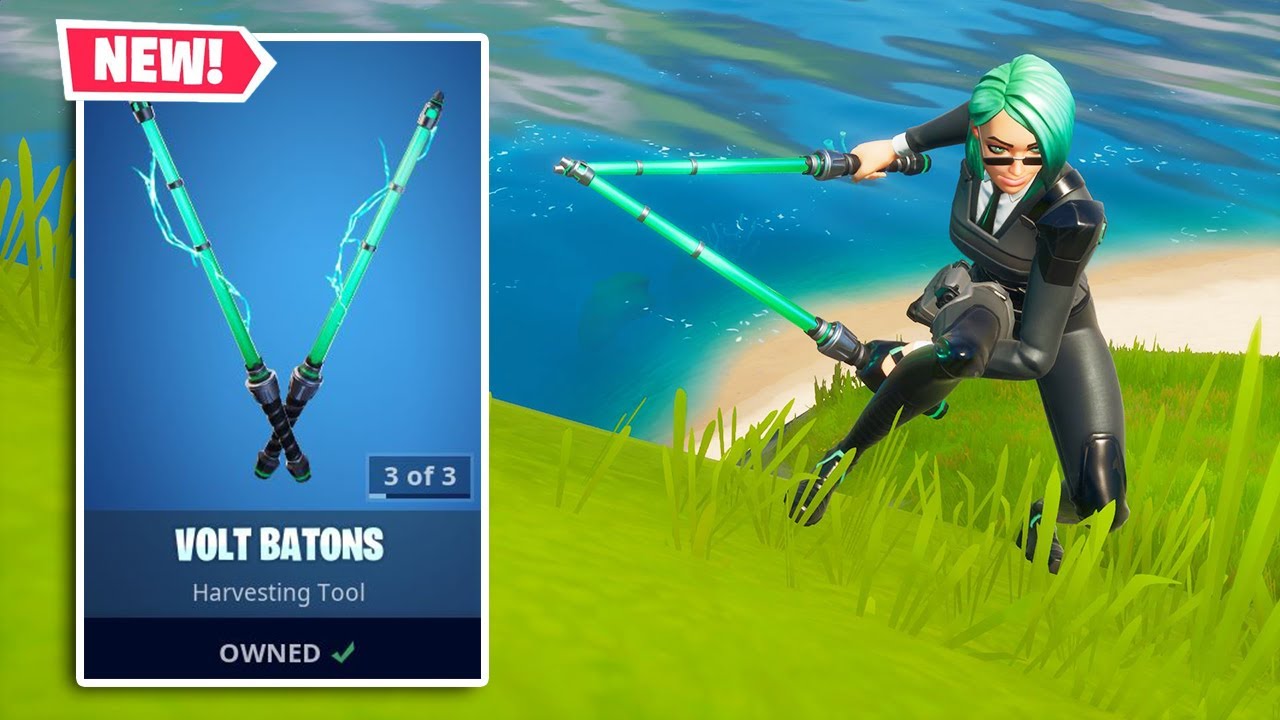 NEW VOLT BATONS Pickaxe Gameplay! (Fortnite Battle Royale) - YouTube