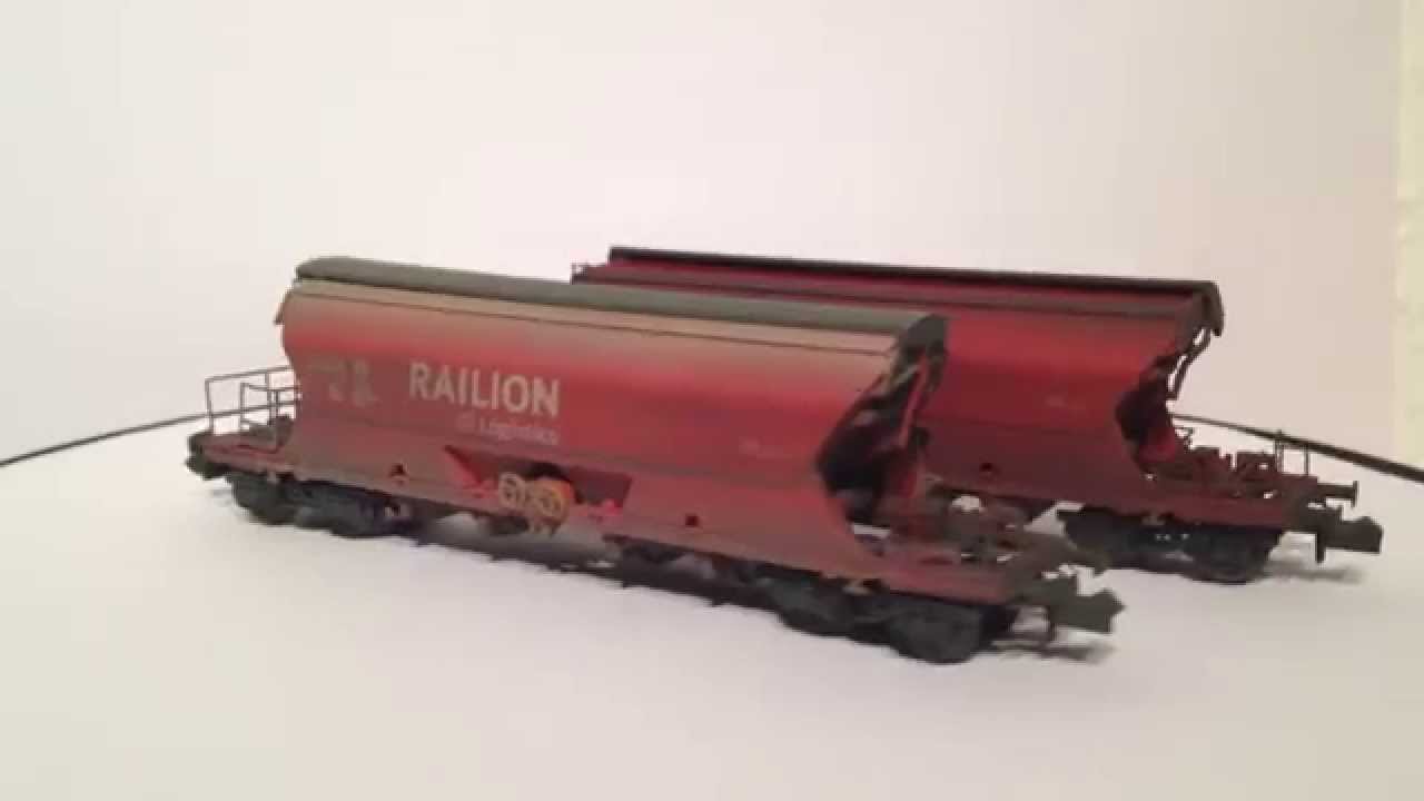 Modellbahn Union Tanoos Railion DB Logistics Spur N gealtert - YouTube