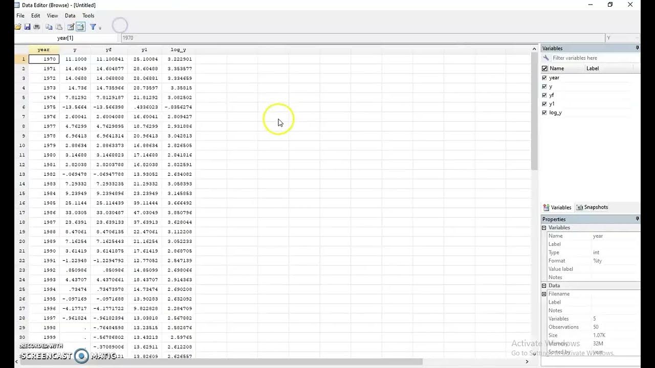 1 5 Transforming data into log form using STATA - YouTube