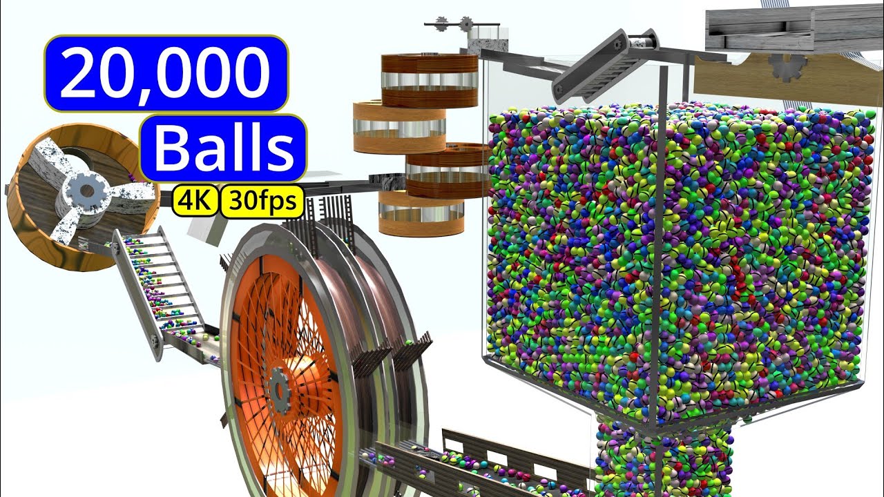 20,000 Colorful Balls Marble Run Loop animation V5 | #marblerun # ...
