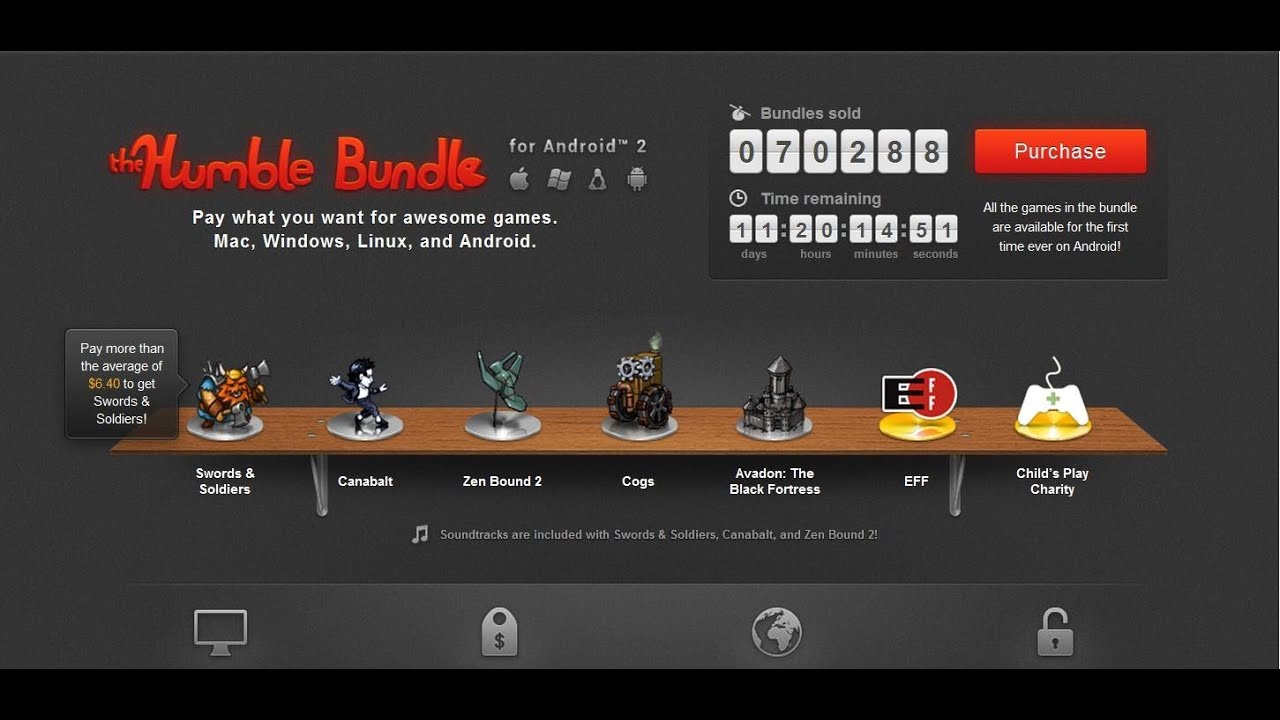 Humble Bundle 2 - Bundle of Apps for MAC, Windows, Linux, and Android ...