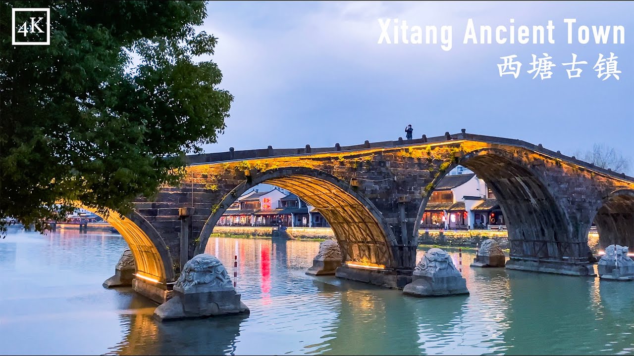 「4K」Walking in Tangxi Ancient Town, Zhejiang Province, China - YouTube