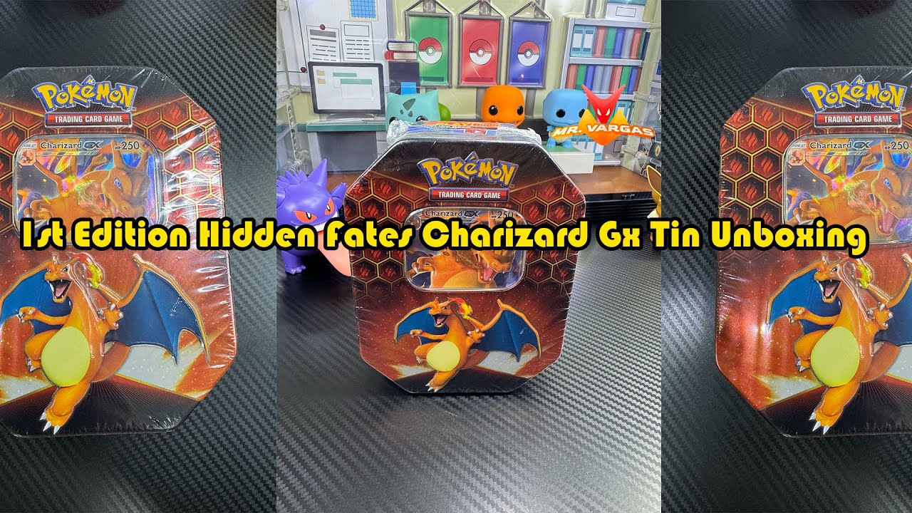 1st Edition Hidden Fates Charizard Gx Tin Unboxing - YouTube