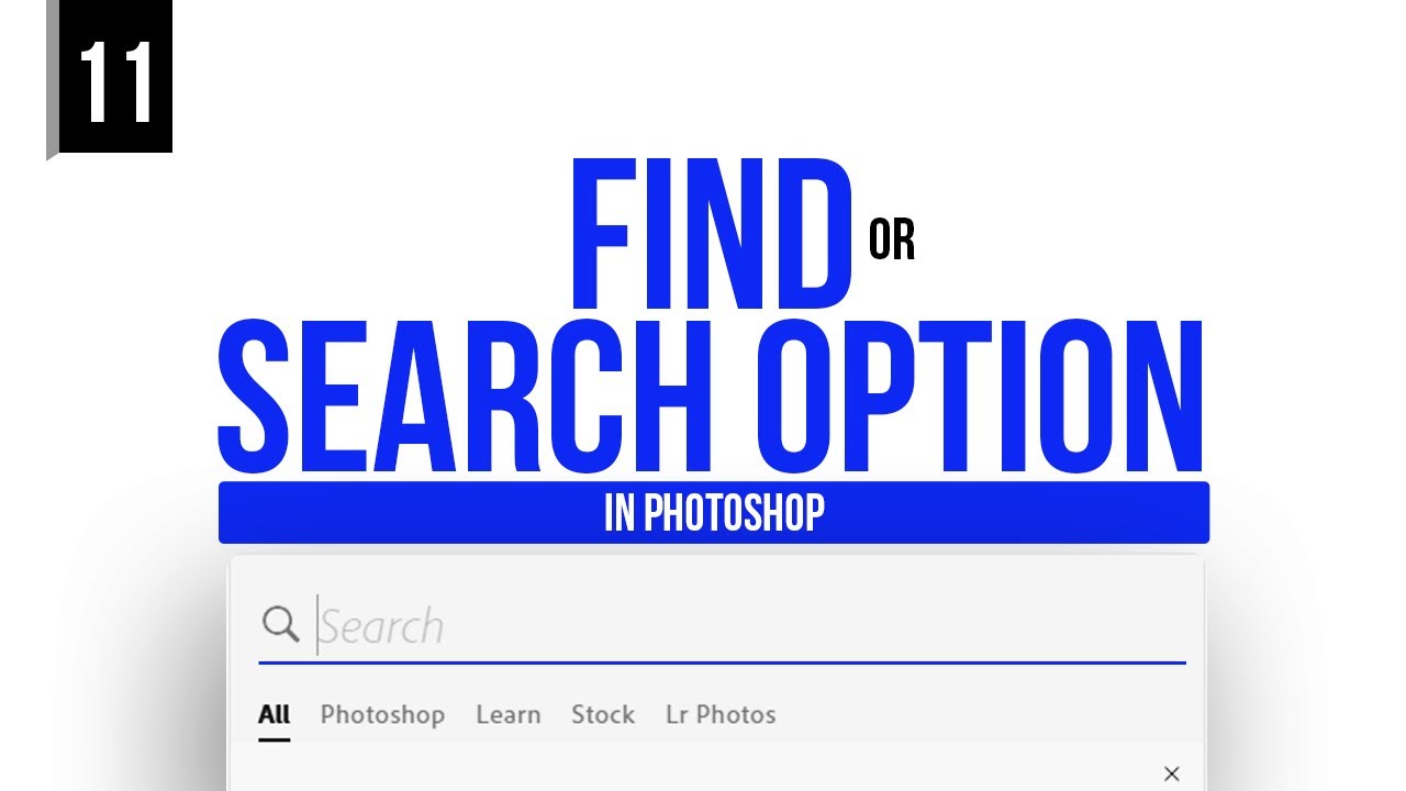 find or search option in adobe photoshop | photoshop tutorial ...