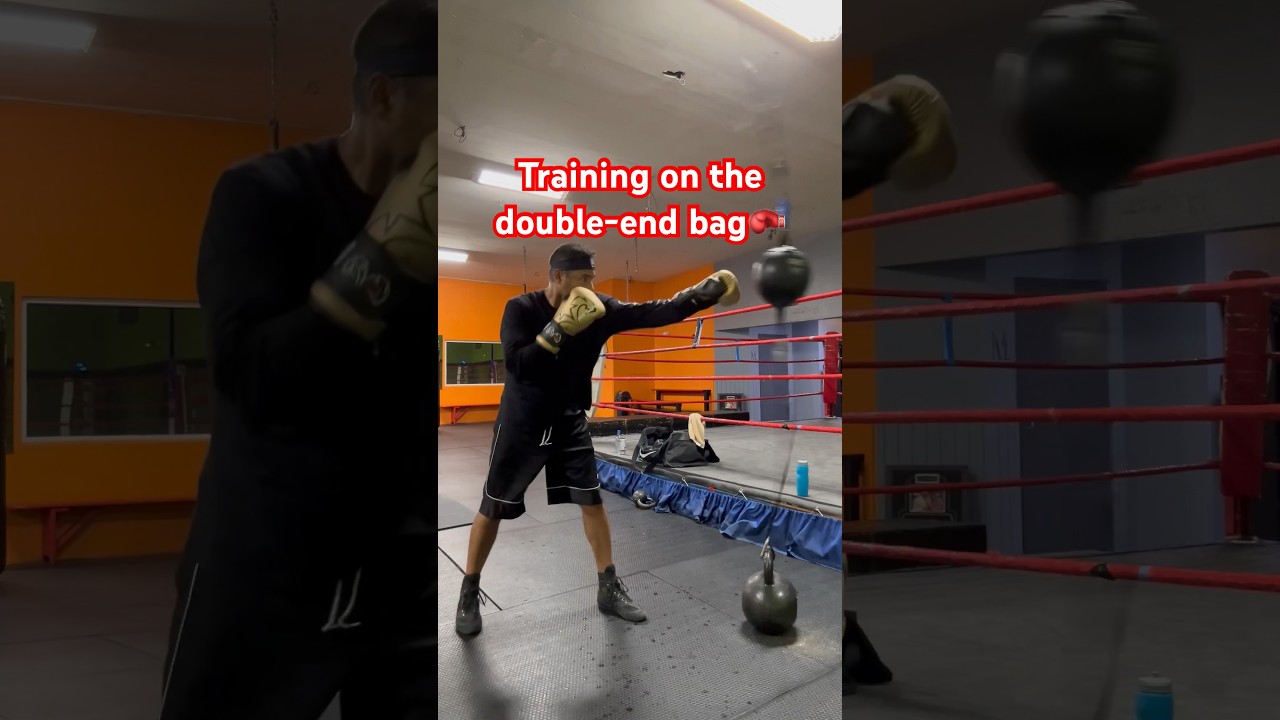 Training on the double end bag! #doubleendbag #boxingtraining # ...