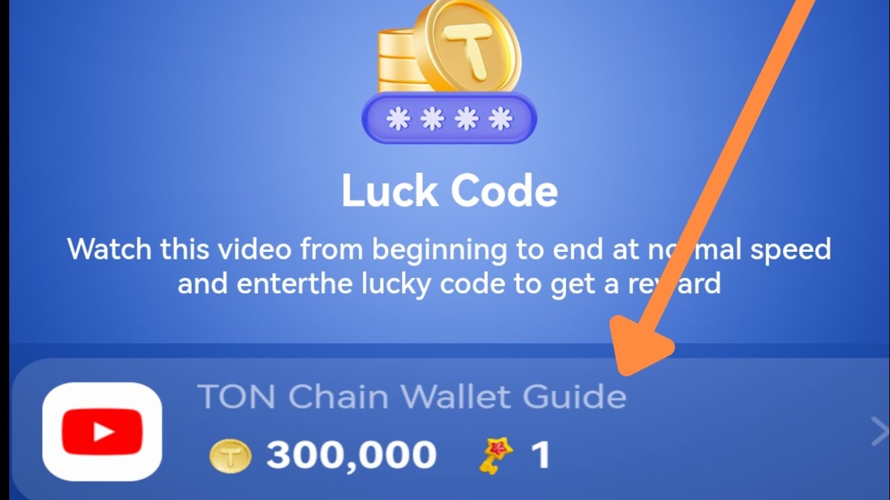 TapCoin Luck Code | TON Chain Wallet Guide Code |Tap Coins Video Task ...