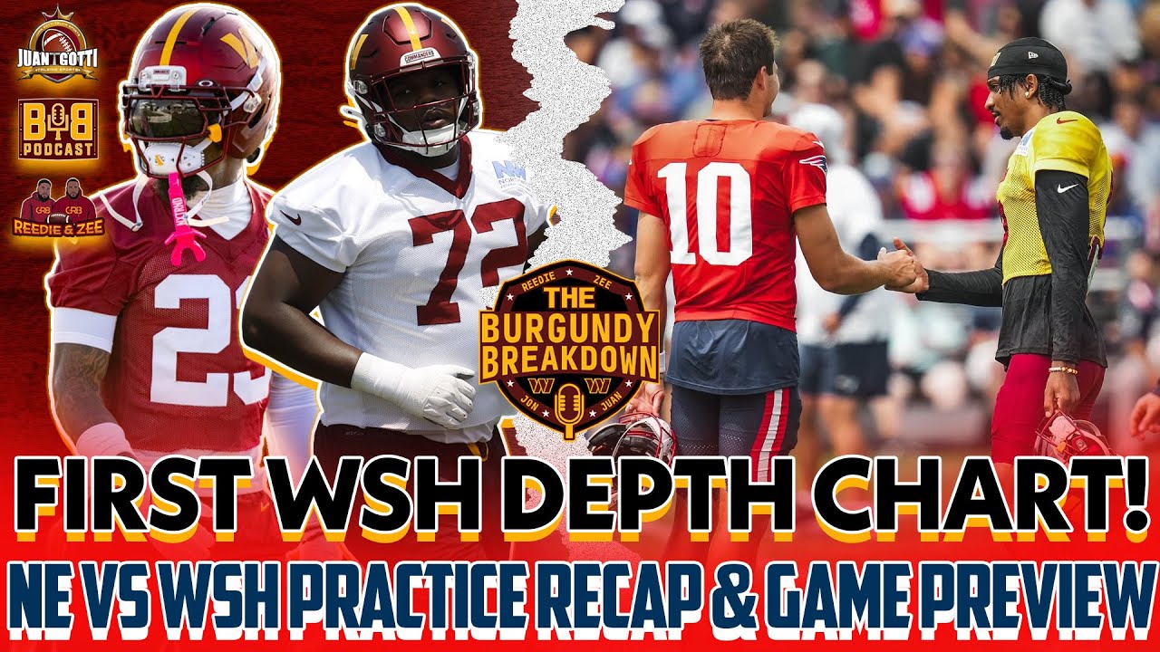 🚨FIRST UNOFFICIAL DEPTH CHART! NE vs WAS PRESEASON PREVIEW & PREGAME!👀 ...