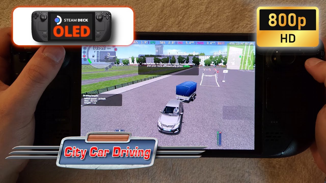 Steam Deck OLED | City Car Driving | 800p | Medium settings - YouTube