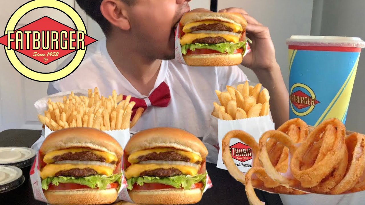 My First Time Trying Fatburger • Large Meal MUKBANG - YouTube