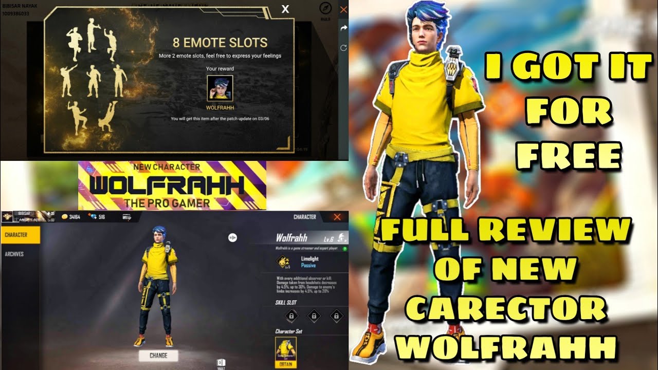 Full review of new Carector WOLFRAHH||I got it for free||FF Addicted ...