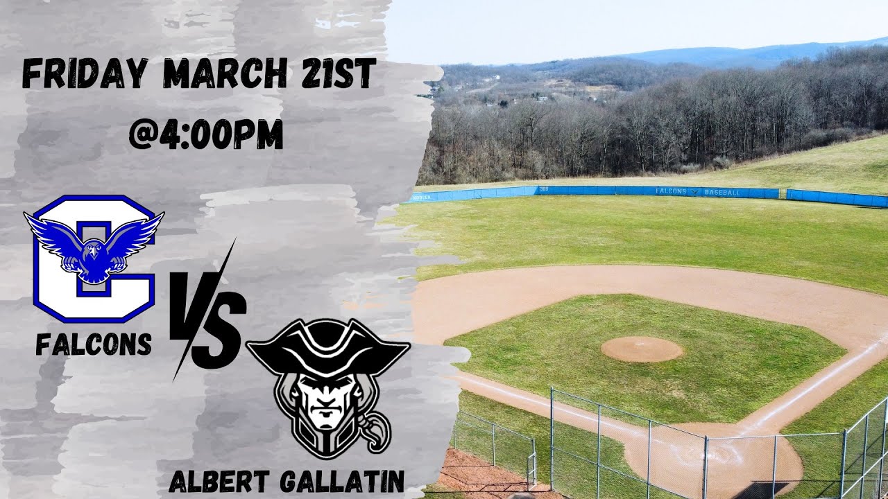 Varsity Baseball Connellsville Falcons VS Albert Gallatin - YouTube