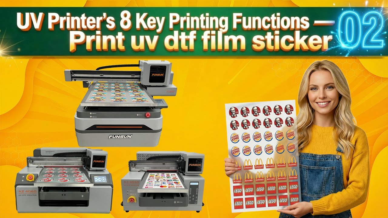4 UVDTF Film Sticker Processes? One FUNSUN UV Printer Does It All ...
